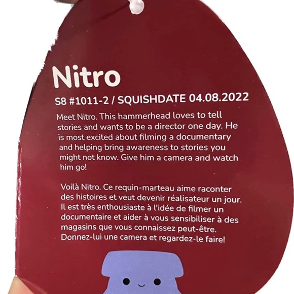 Squishmallows | Toys | Nitro The Hammerhead Shark Squishmallow 8in ...